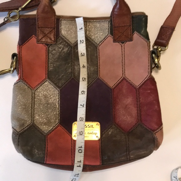 Fossil | Bags | Fossil Vintage Leather Suede Patchwork Crossbody | Poshmark